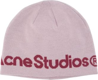 Acne Studios Wollm&uuml;tze aus Strick - - Accessories - unisex - Rosa - ONE SIZE