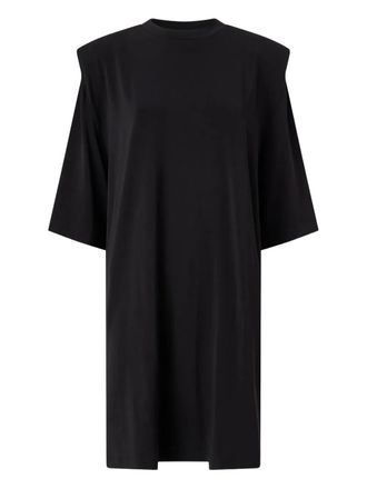 Pinko Wattiertes Midi-T-Shirtkleid - Schwarz
