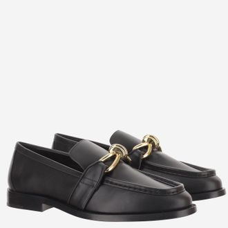 Bottega Veneta Womens Loafers Astaire Black Leather Calf