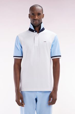 Eden Park Maillot &Agrave; Manches Courtes En Jersey De Coton Ciel Coupe Droite Broderies Noeud Papillon