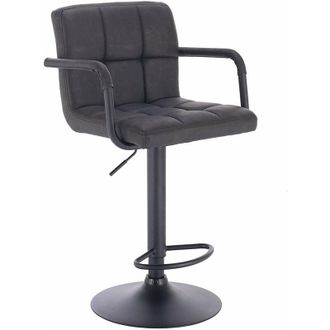 Woltu Barhocker 1er Set Barstuhl Tresenhocker Bistrohocker Designer Hocker mit R&uuml;ckenlehne, Kunstleder in Antiklederoptik h&ouml;henverstellbar drehbar Stahl