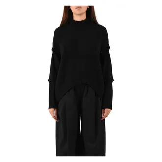 Meimeij Pull en laine - Femme - Pulls - Noir - Taille: 38 FR