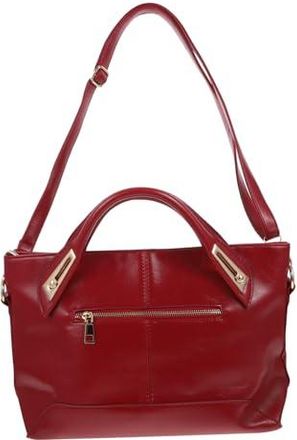 Garneck Sac Bandouli&egrave;re Femme Cuir V&eacute;ritable Cir&eacute; Vintage et &Eacute;l&eacute;gant Sac &agrave; Main Capacit&eacute; Spacieuse Confortable pour Travail et Sorties Couleur Rouge Vin