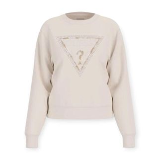 Guess Femme, Sweatshirts et sweats à capuche, Beige, Taille: 40 FR SweaT-shirts à capuche élégants pour un look tendance
