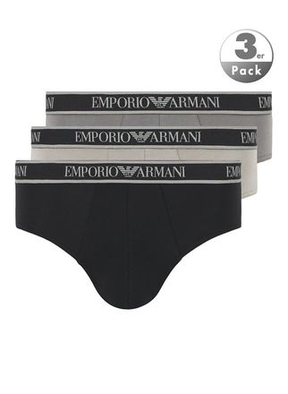 Emporio Armani Herren Unterw&auml;sche grau Baumwolle & Mix unifarben
