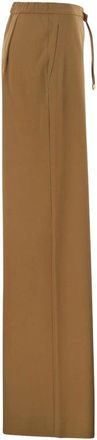 Max Mara Virgin Wool Wide-Leg Trousers - Brown