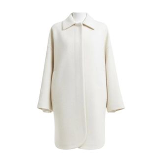 Hev&ograve; Femme, Manteaux, Blanc, Taille: 38 FR Monteleone Teddy Coat