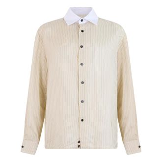 Bottega Veneta Gestreiftes Hemd - - Blouses & Shirts - Damen - Beige - 3XS
