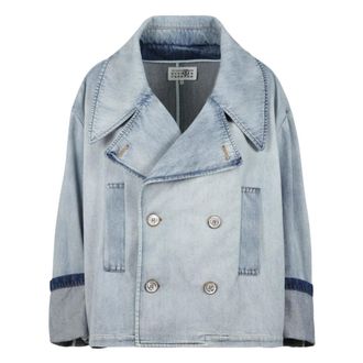 Maison Margiela Denim Peacoat - - Jackets - Damen - Blau - S