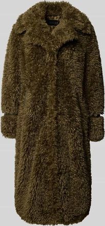 Petite M. Webpelzmantel mit Reverskragen und Eingrifftaschen