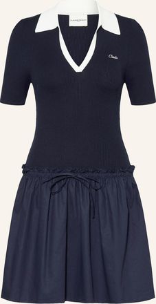 Claudie Pierlot Claudie Pierlot Kleid Im Materialmix blau