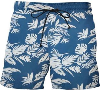 Generic Short de bain hawa&iuml;en &agrave; s&eacute;chage rapide pour homme - Short de bain avec poches - Short de bain pour homme, noir fonc&eacute;, XXL