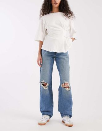 Levi's 94 - Jean baggy d&eacute;chir&eacute; aux genoux - Bleu moyen