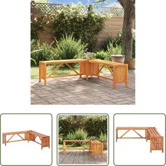 vidaXL vidaXL Akazienholz - Garten-Eckbank mit Pflanzk&uuml;bel 117&times;117&times;40 cm Massivholz Akazie
