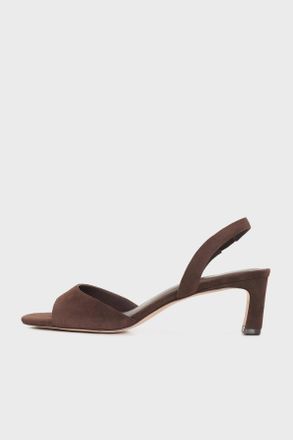 Gerard Darel Sandales &agrave; talon en cuir velours - C&Ocirc;ME - Marron