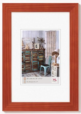 Walther Design Bilderrahmen orange 15 x 20 cm Grado Holzrahmen HI520O
