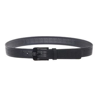 Baldinini Perforierter G&uuml;rtel aus getrommeltem Leder - - Accessories - Herren - Schwarzk - 120 CM