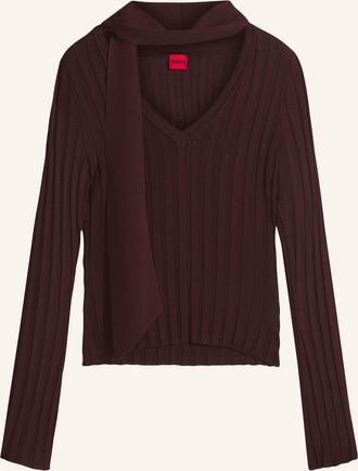 HUGO BOSS Hugo Pullover Selodina Slim Fit braun