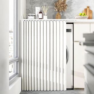 Generic Maßgefertigte, Faltbare Schrankvorhänge mit Gleitschienen für Kleiderschränke, Bücherregale Lagerschränke