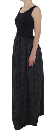 Dolce & Gabbana Womens Black Gray Sheath Gown Full Length Dress Rayon