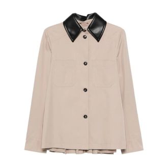 Sportmax Overshirt mit Falten-Detail - - Jackets - Damen - Beige - S