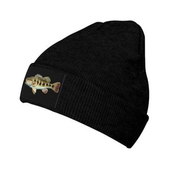 Generic Chaud Bonnet Tricot&eacute;, Achigan &agrave; Petite Bouche, Doux Chapeau dhiver Tricot&eacute;, Bonnet Hiver Chaud Tricot pour Adultes, Femme, Ski