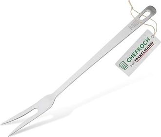 Fackelmann Chefkoch Fourchette &agrave; viande - Parfait pour servir les cr&eacute;ations de viande, acier inoxydable au look mat - Fourchette &agrave; d&eacute;couper lavable au lave-vaiss