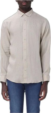 A|X Armani Exchange Chemise basique en lin - Homme - Chemises - Beige - Taille: XL