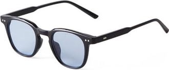 Generic Lunettes de soleil rondes classiques vintage à rivets pour femmes hommes rétro tendance verres jaunes oeil de chat, c6, Taille unique