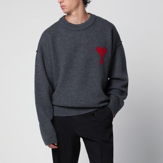 Ami Dunkelgrauer Ami De Coeur Pullover