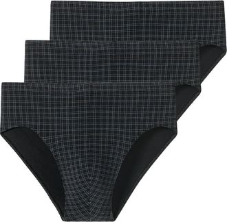 Schiesser Cotton Casual Organic Cotton - Mini Slip/Unterhose - 3er Pack (10 Schwarz)