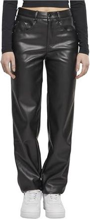 Urban Classics Tb6913-ladies Straight Leg Synthetic Leather Pants Pantalon d&eacute;contract&eacute;, Noir, 52 Femme