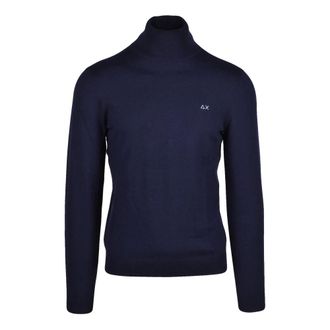 Sun 68 Pull &agrave; col roul&eacute; Dolcevita - Homme - Pulls - Bleu - Taille: S