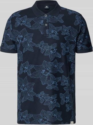 Lerros Slim Fit Poloshirt mit floralem Allover-Print