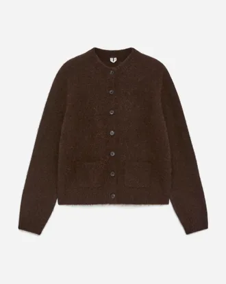 Arket Strickjacke Aus Einer Alpaka-Wollmischung -Braun