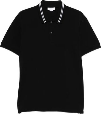 Alexander McQueen polo à détails rayés - Noir