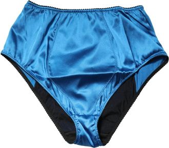 Dolce & Gabbana Femme, Sous-v&ecirc;tements, Bleu, Taille: 38 FR Culotte gainante taille haute
