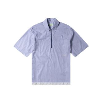 Aries Lace Trim D Shirt - - Blouses & Shirts - Damen - Blau - L