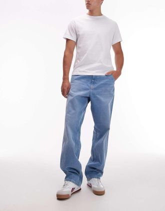 Carhartt Work in Progress Jean droit simple - Bleu clair délavé