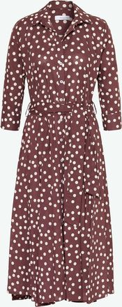 Rossana Diva Rossana Diva Hemdblusenkleid Mit 3/4-Arm braun