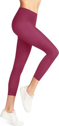 Falke Damen Leggings Pure Matt 50 DEN Capri W LE halb-blickdicht einfarbig 1 Stück, Rosa (Hot Coral 8025) neu - umweltfreundlich, S-M