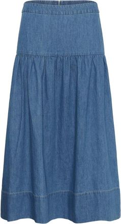 Part Two Femme, Jupes, Bleu, Taille: 46 FR Denim Midi Skirt