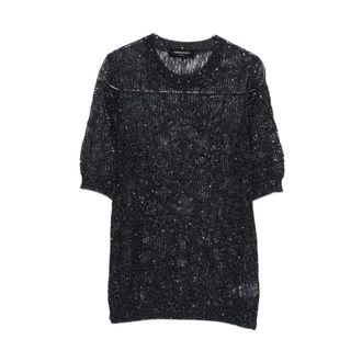 Fabiana Filippi Femme, Pulls, Bleu, Taille: 42 FR Maille ras du cou