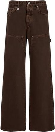 Amiri Jean large &agrave; empi&egrave;cements et porte marteau en coton