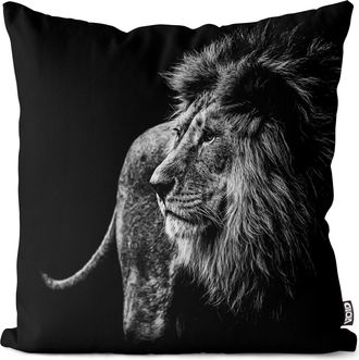 Void Watches Löwe Fotografie Raubkatze Kissenbezug Kissenhülle Polyester Dekoration Outdoor Dekokissen, Kissen Größe:80 x 80 cm