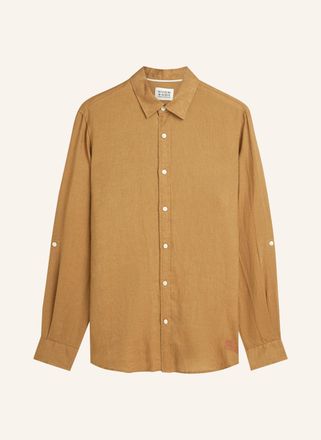 Scotch & Soda Leinenhemd Regular Fit braun