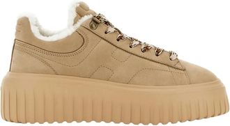 Hogan Low-Top Sneaker - H-Stripes Sneakers With Sole And Lace-Up Front - Gr. 37,5 (EU) - in Braun - f&uuml;r Damen