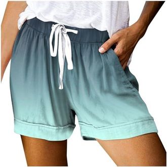 Generic Summer Short de sport pour femme avec cordon de serrage, taille &eacute;lastique, d&eacute;contract&eacute;, l&eacute;ger, avec poches, short de jogging pour femme, Vert menthe.,