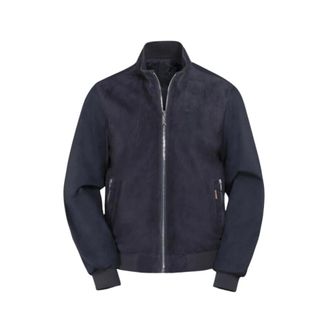 Moorer Homme, Vestes, Bleu, Taille: 3XL Axten Reversible Bomber Jacket