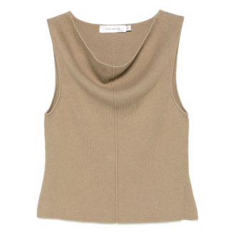 Aya Muse Femme, Tops, Beige, Taille: 38 FR Off Shoulder Seam Top